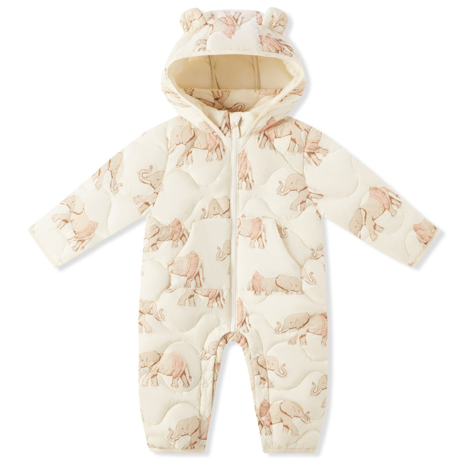 Lightweight Down Hooded Jumpsuit – MILKBARN