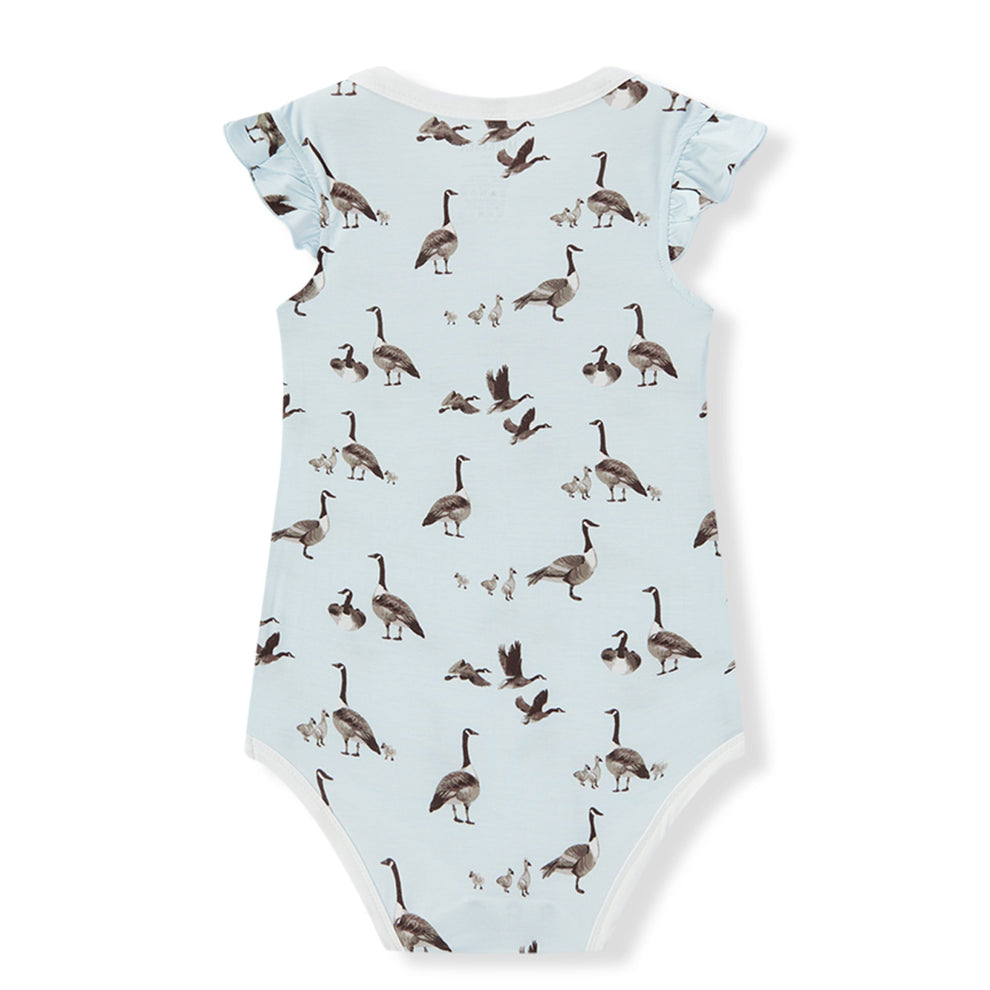 Goose Luxe Stretch Ruffle One Piece – MILKBARN