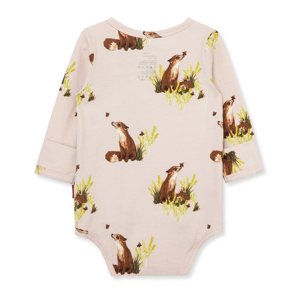 Girl Fox Stretch Crossover Long Sleeve One Piece – MILKBARN